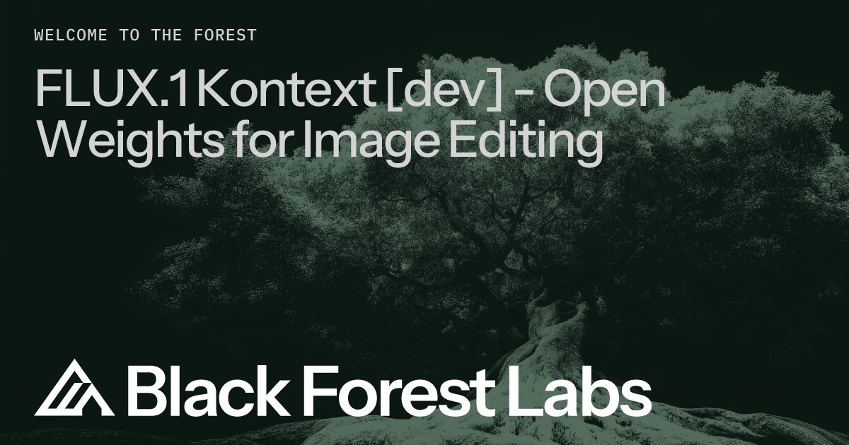FLUX.1 Kontext [dev] - Open Weights for Image Editing | Black Forest Labs